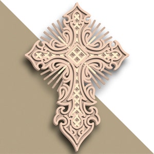 Cross Multilayer SVG/ Cross Cut File/ 3D Layer/ Plywood Cutting/ Paper ...