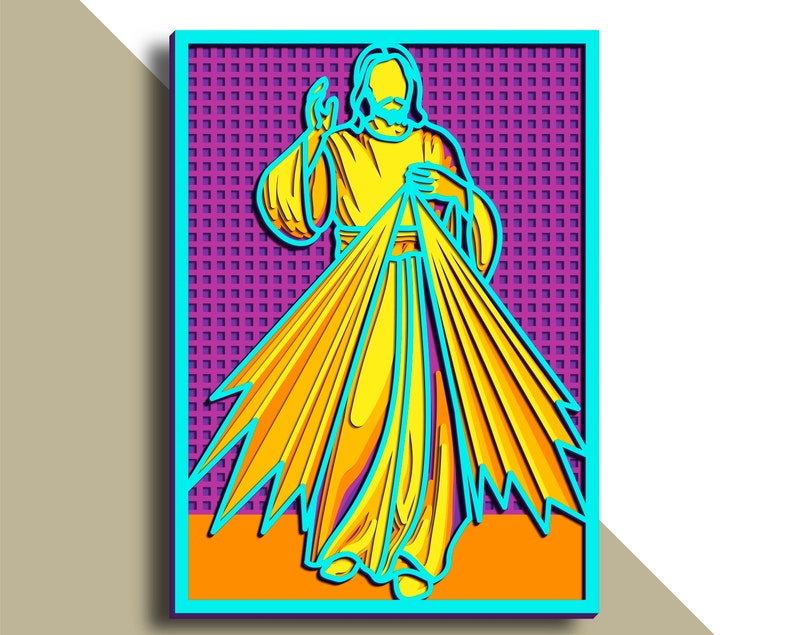 Divine Mercy Multilayer SVG. Laser Cut File. Layer Construction ...
