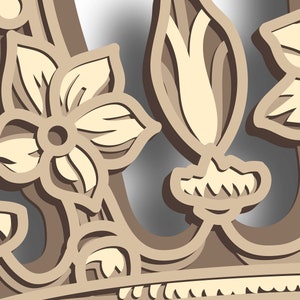 Crown Multilayer SVG/ Crown Cut File/ 3D Layer/ Plywood Cutting/ Paper ...
