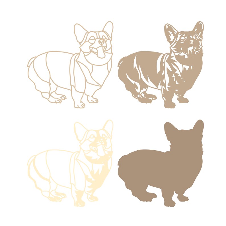 Corgi Multilayer SVG/ Corgi Cut File/ 3D Layer/ Plywood - Etsy