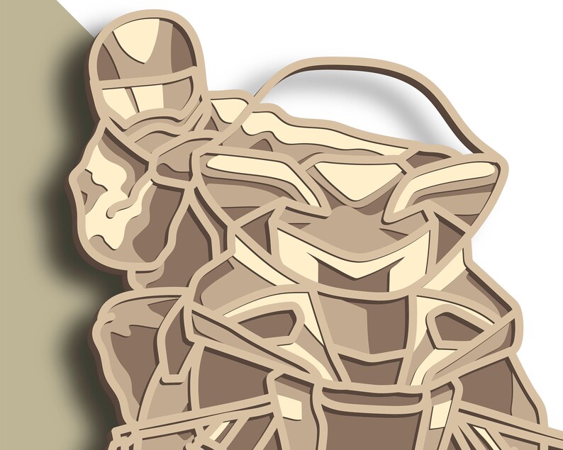 Snowmobile Multilayer SVG. Laser Cut File. Layer Construction. Plywood ...