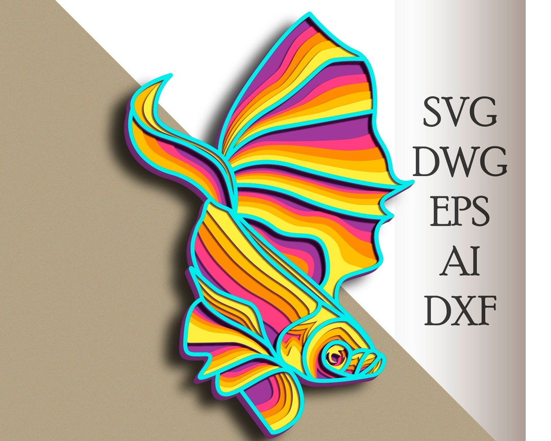 Fish Multilayer SVG/ Fish Cut File/ 3D Layer/ Plywood Cutting/ Paper ...