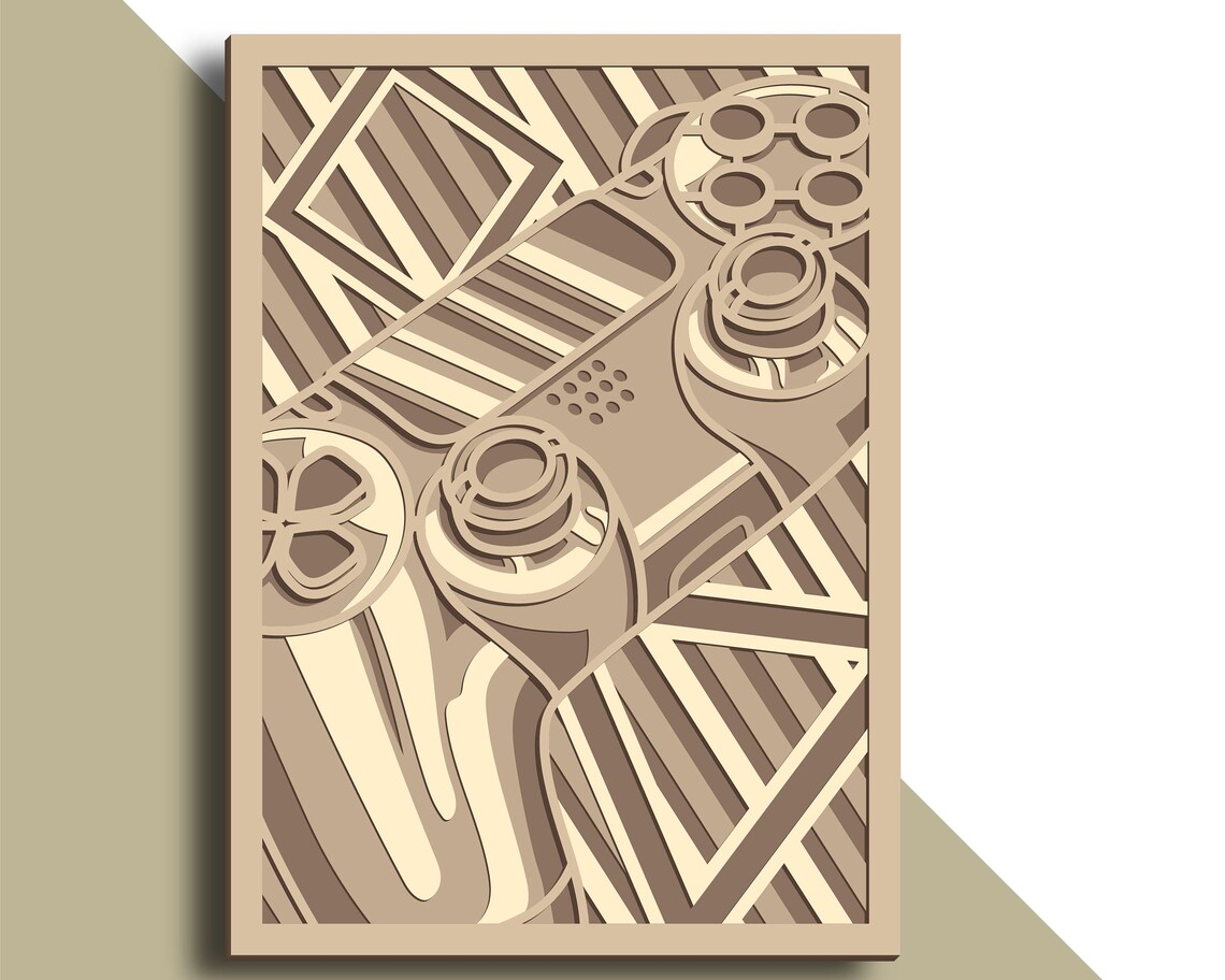 Gamer Multilayer SVG/ Gamer Cut File/ 3D Layer/ Plywood - Etsy