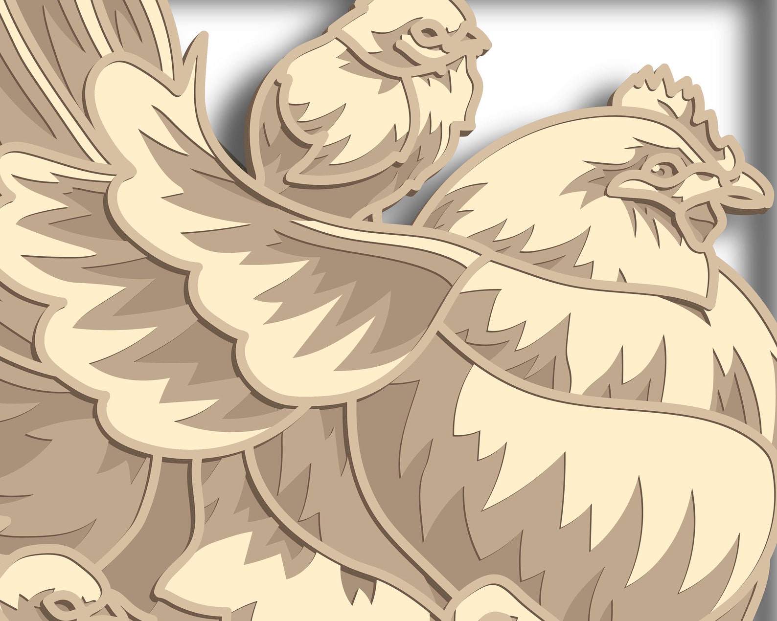 Chicken Multilayer SVG/ Chicken Cut File/ 3D Layer/ Plywood - Etsy