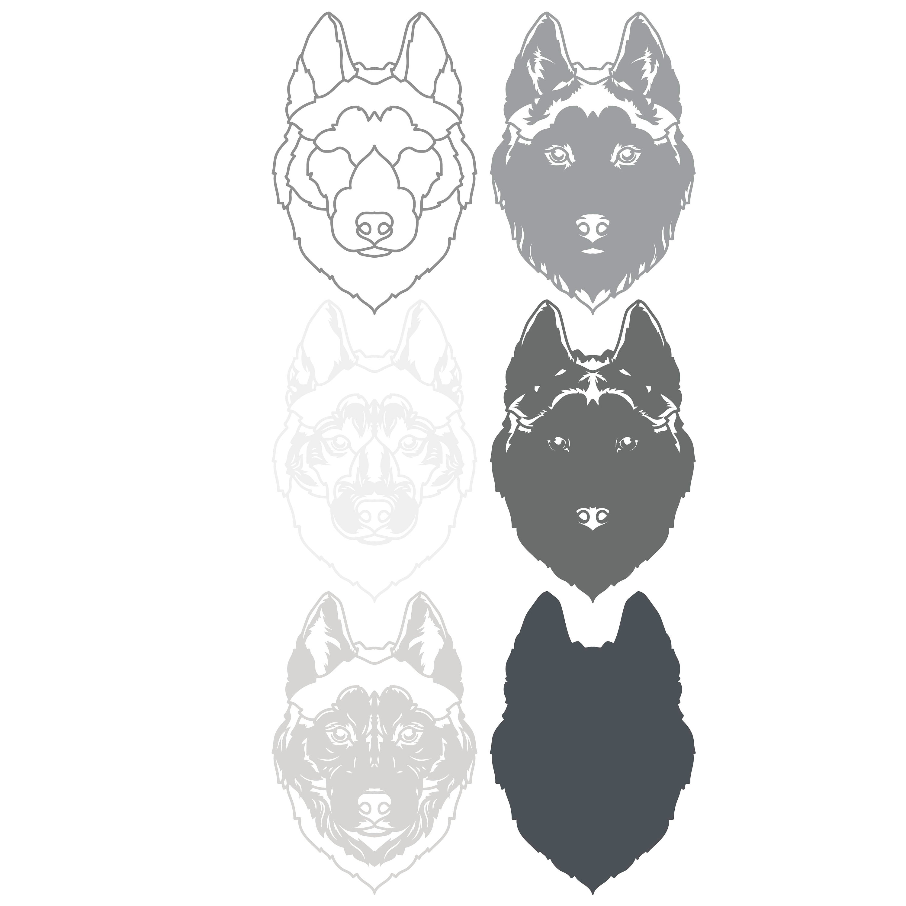 Husky Multilayer SVG. Laser Cut File. Layer Construction. Plywood ...