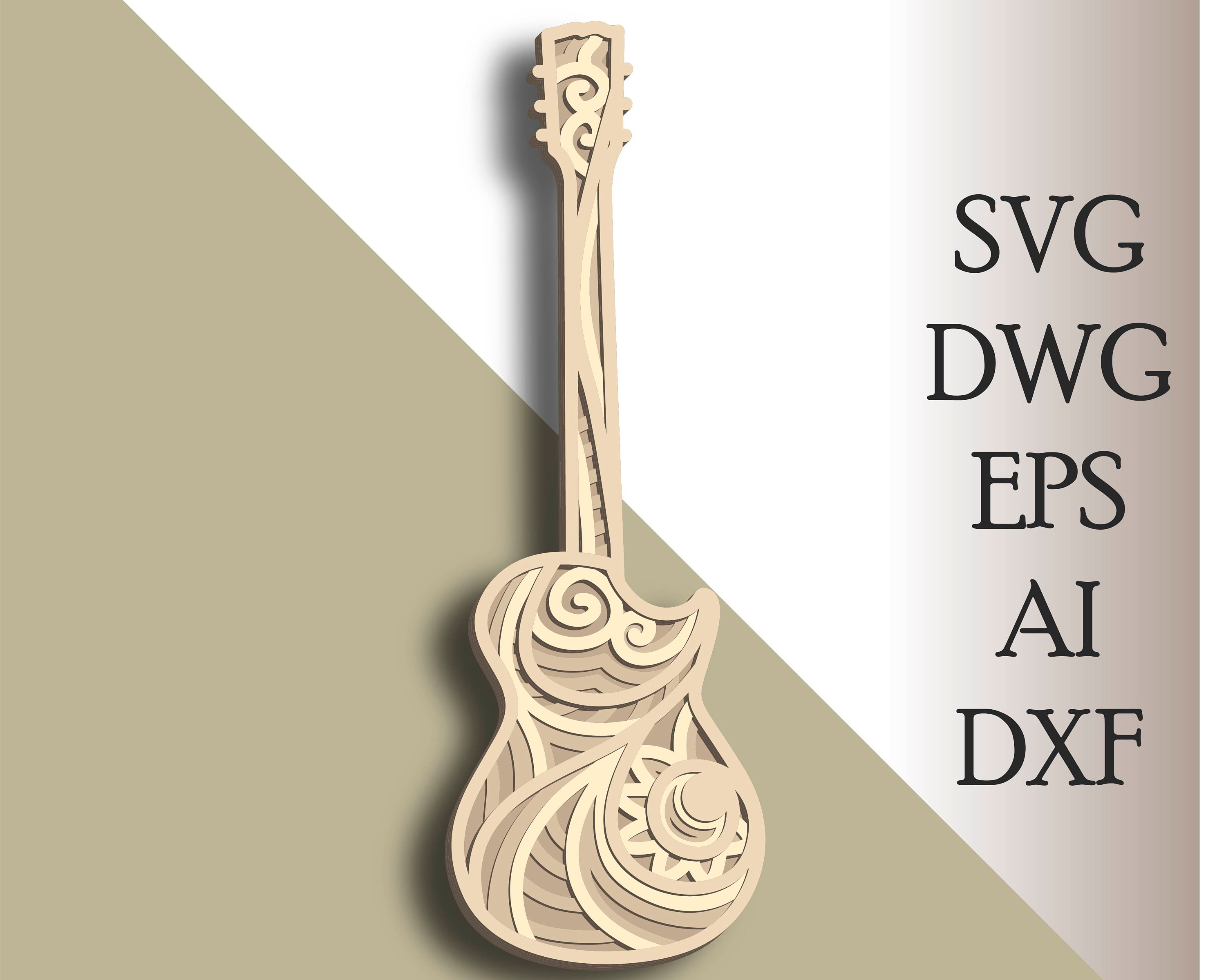 Guitar Scroll Saw Pattern