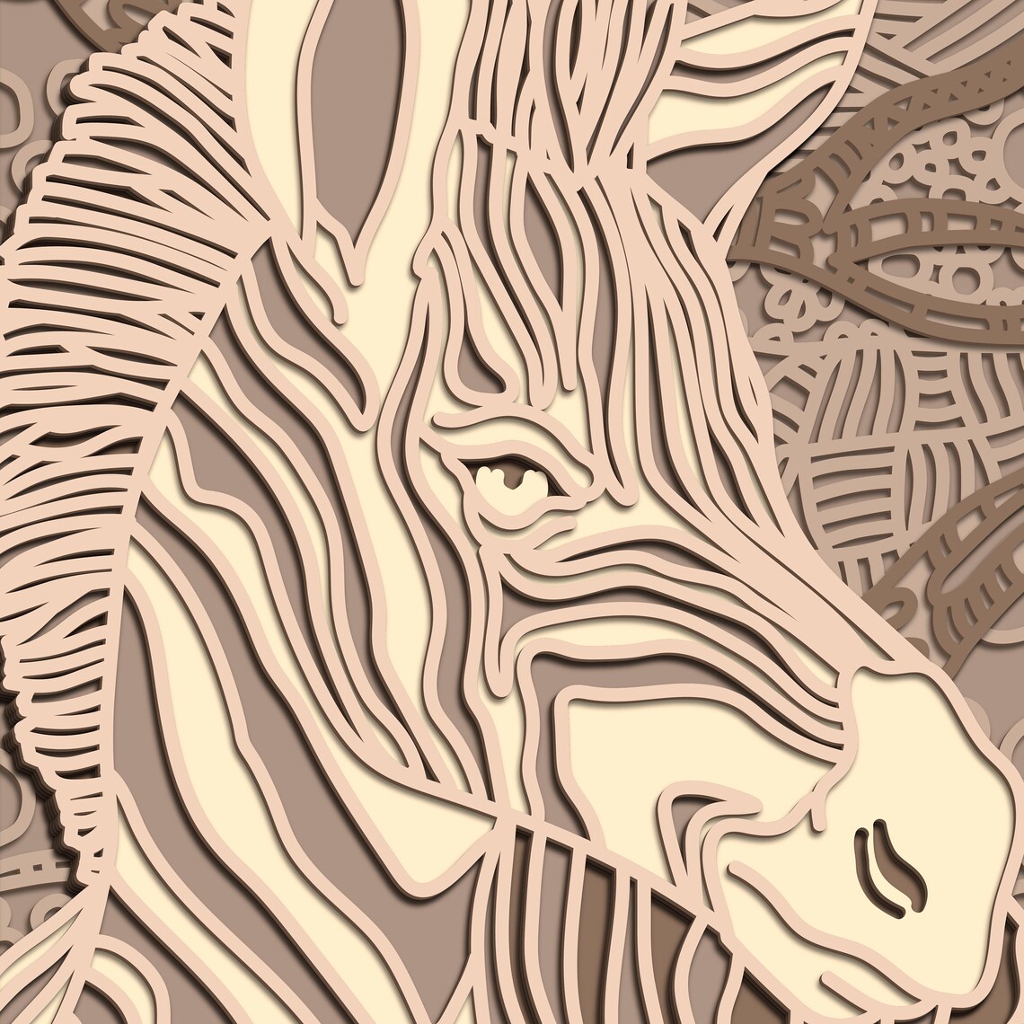 Zebra Multilayer SVG/ Zebra Cut File/ 3D Layer/ Plywood - Etsy