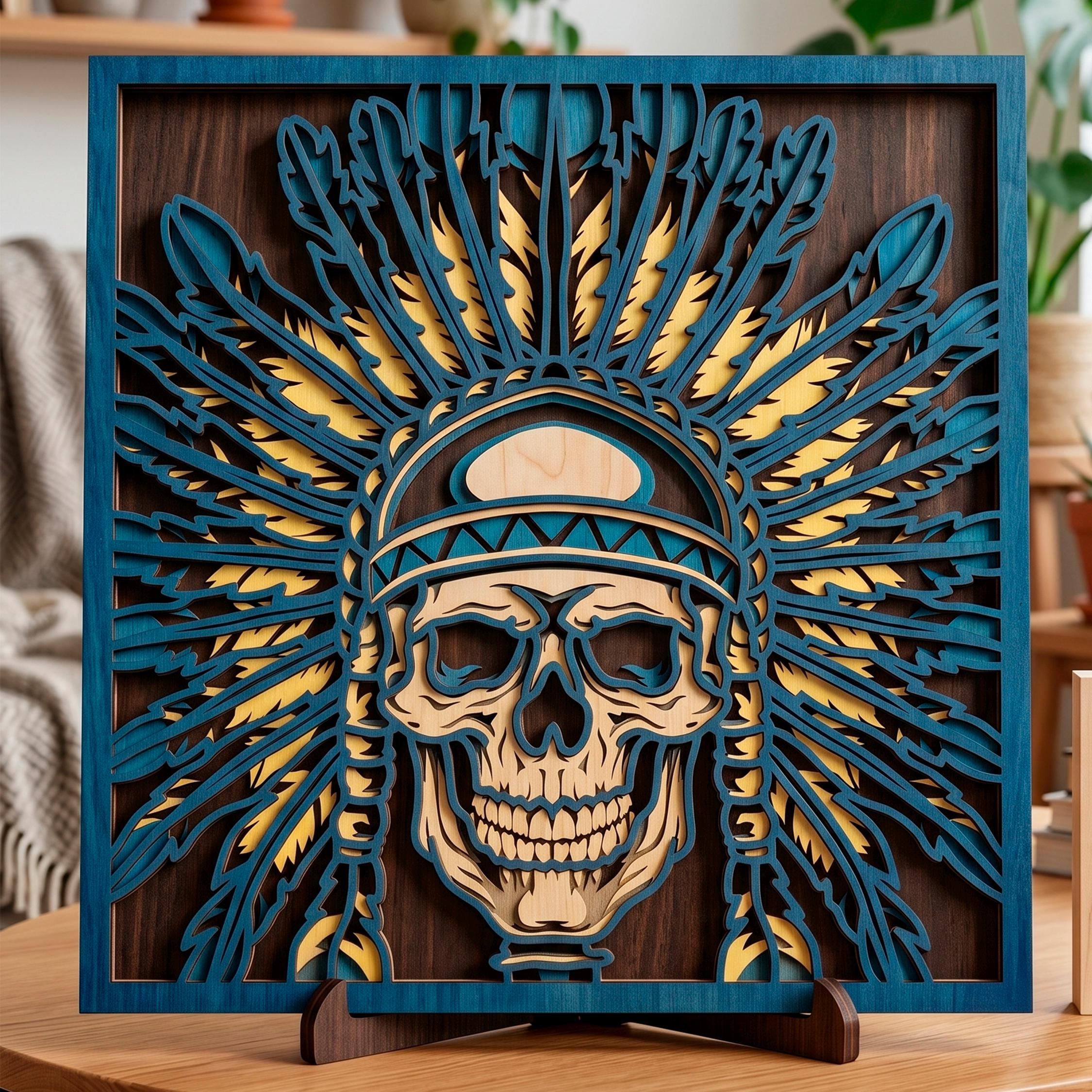 American Native Multilayer SVG. Laser Cut File. Layer Construction ...