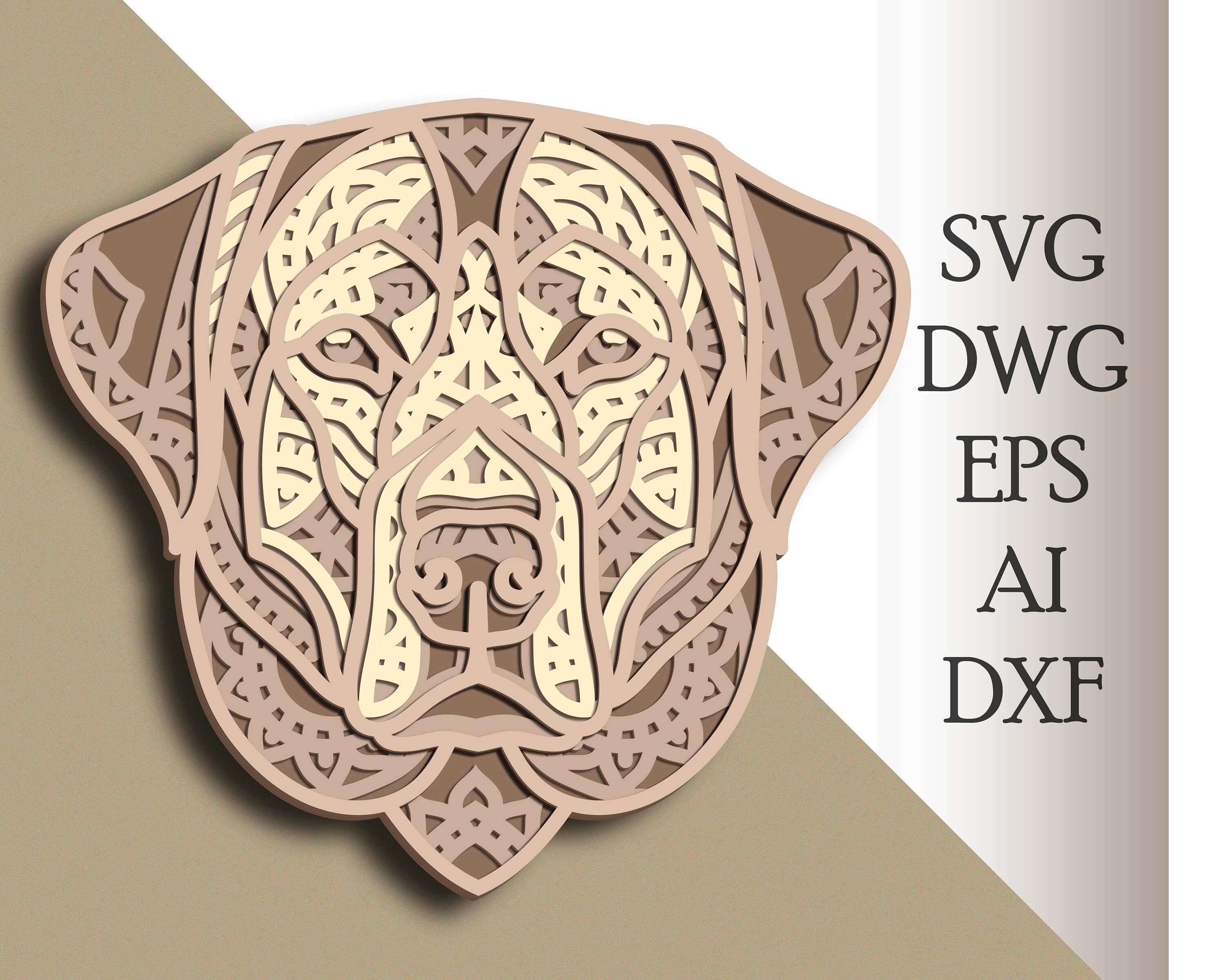 Digital Drawing & Illustration Rhodesian Ridgeback multilayer SVG ...