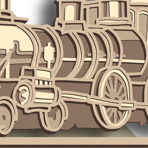 Train Multilayer SVG/ Train Cut File/ 3D Layer/ Plywood | Etsy Canada