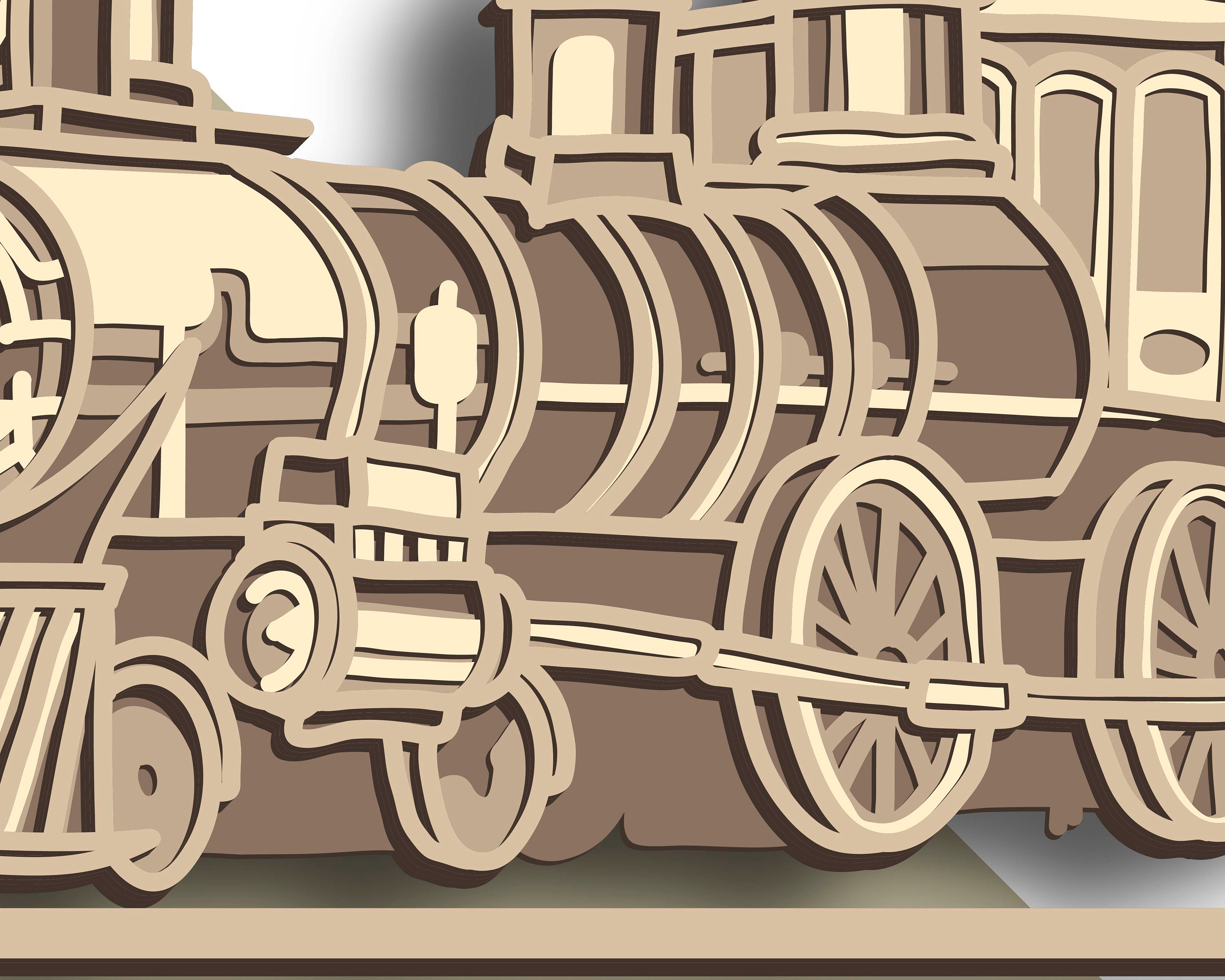 Train Multilayer SVG/ Train Cut File/ 3D Layer/ Plywood | Etsy Canada