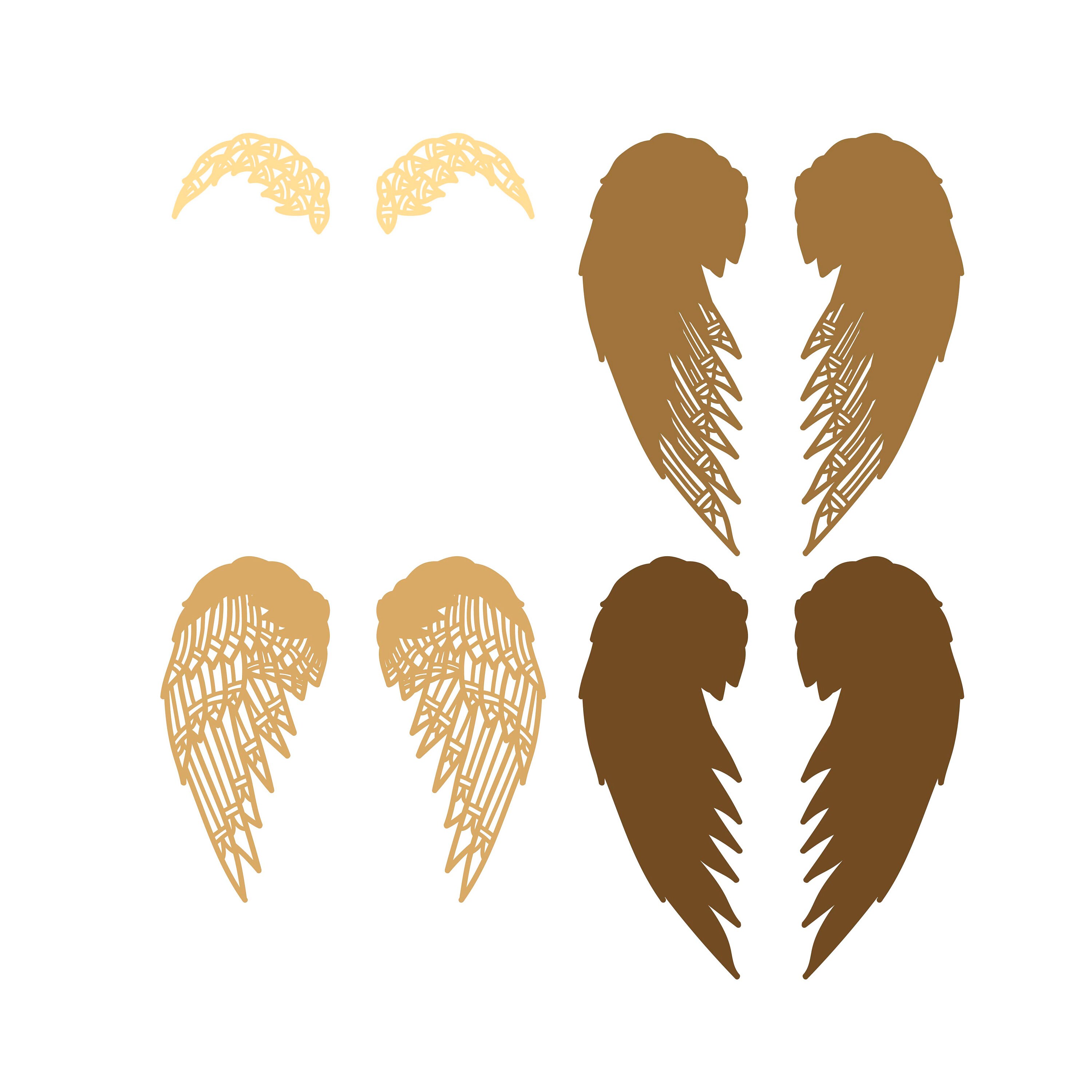 Wings Multilayer SVG/ Wings Cut File/ 3D Layer/ Plywood - Etsy