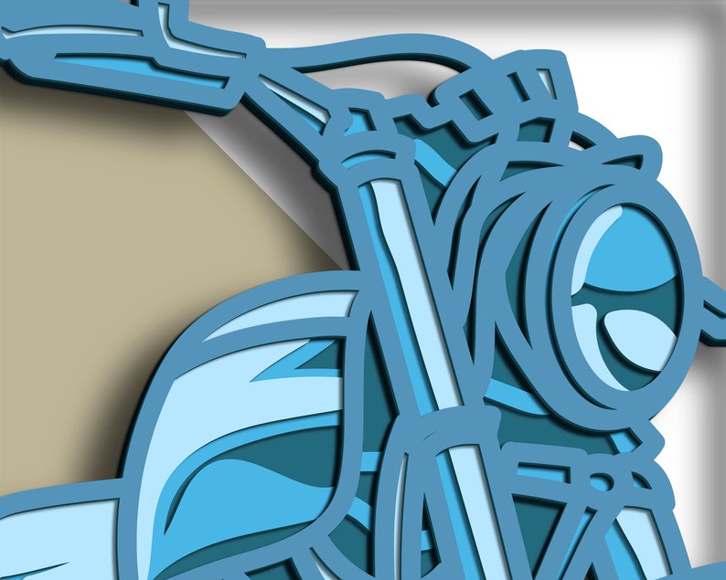 Moto Multilayer SVG. Laser Cut File. Layer Construction. Plywood ...