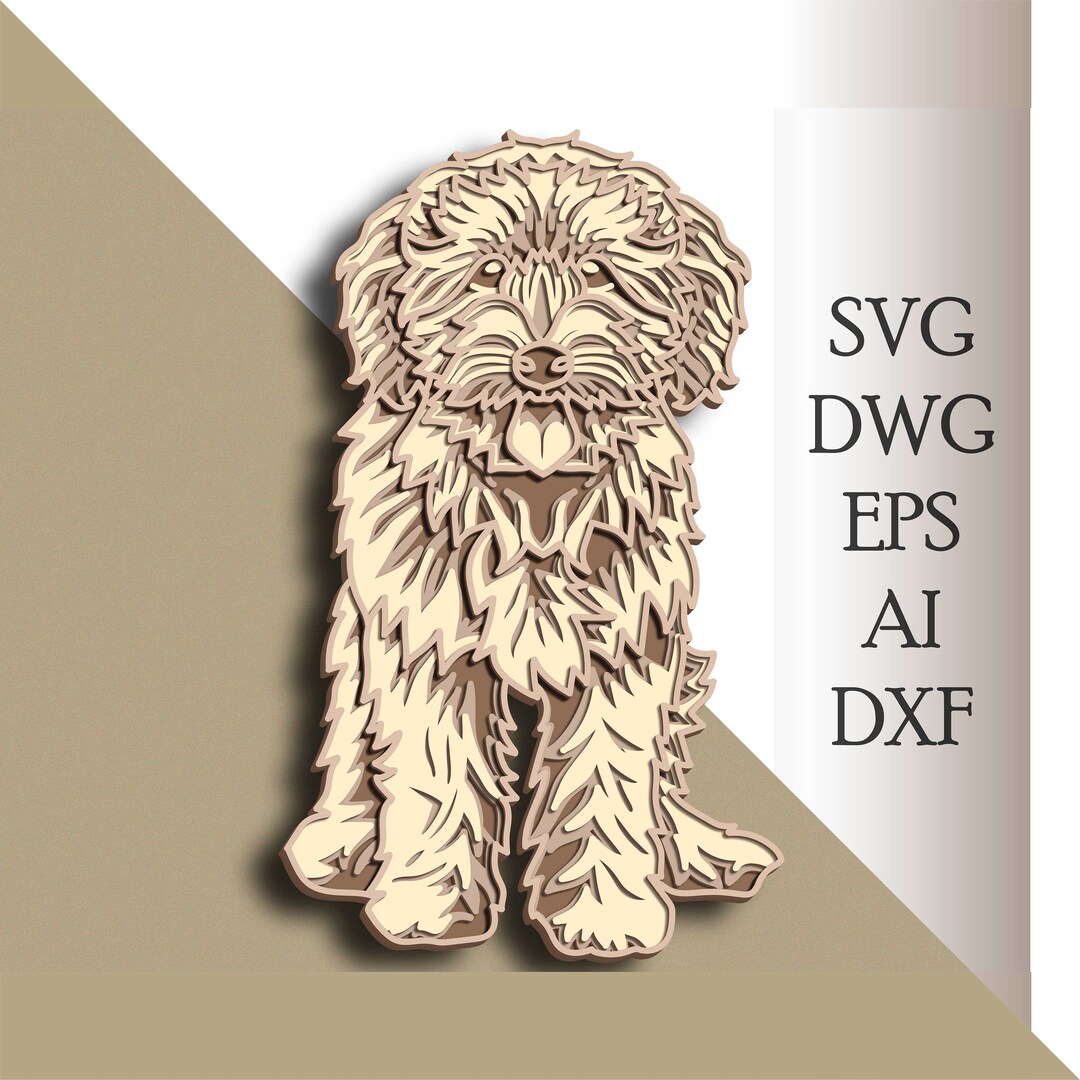 Goldendoodle Multilayer Dog Svg/ Goldendoodle Cut File/ 3D Layer ...