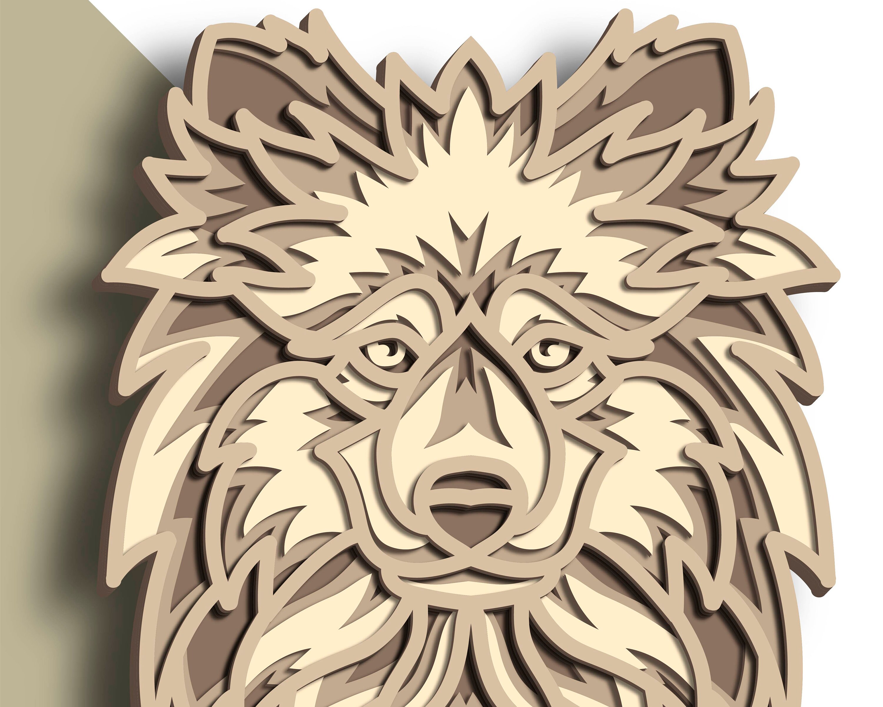 Dog Bundle Multilayer SVG. Laser Cut File. Layer Construction. Plywood ...