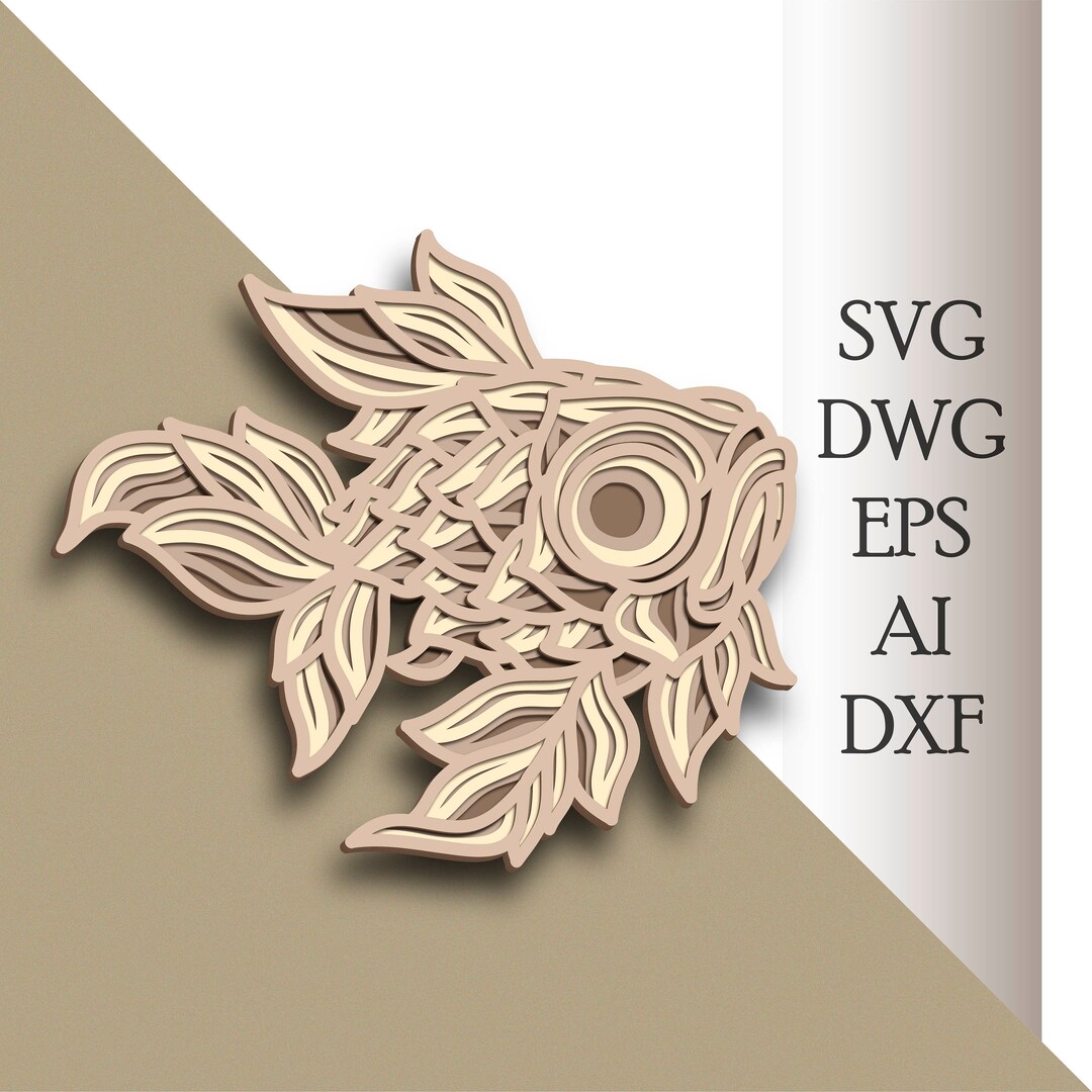 Fish Multilayer SVG/ Fish Cut File/ 3D Layer/ Plywood Cutting/ Paper ...