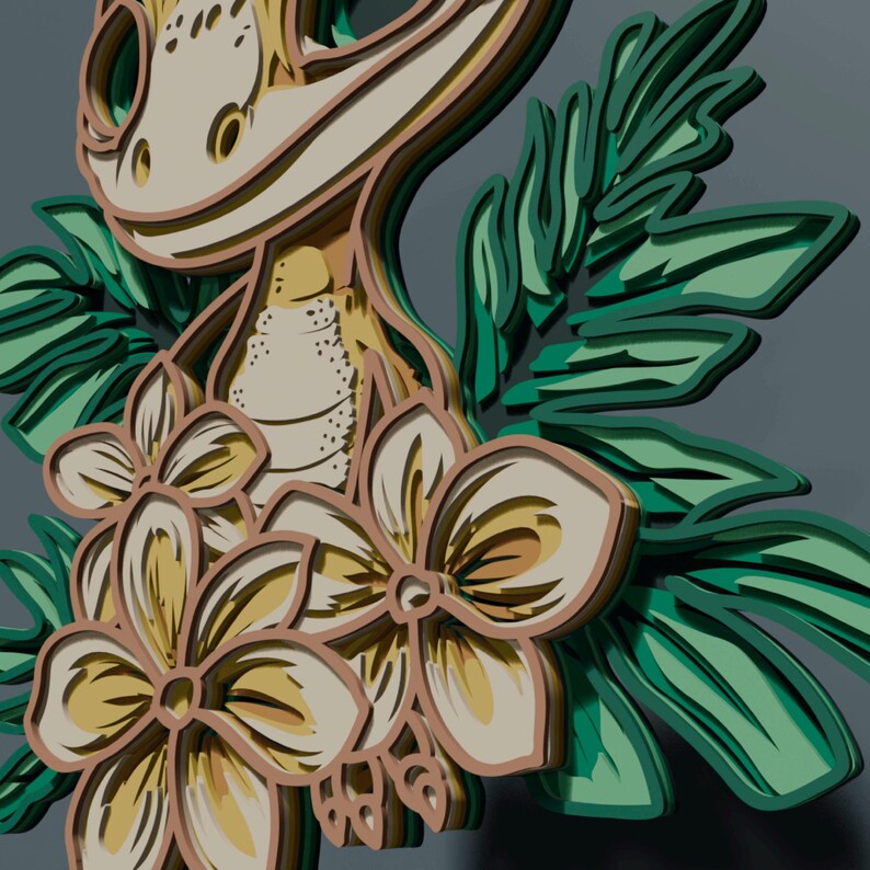 Lizard Multilayer SVG. Laser Cut File. Layer Construction. Plywood ...