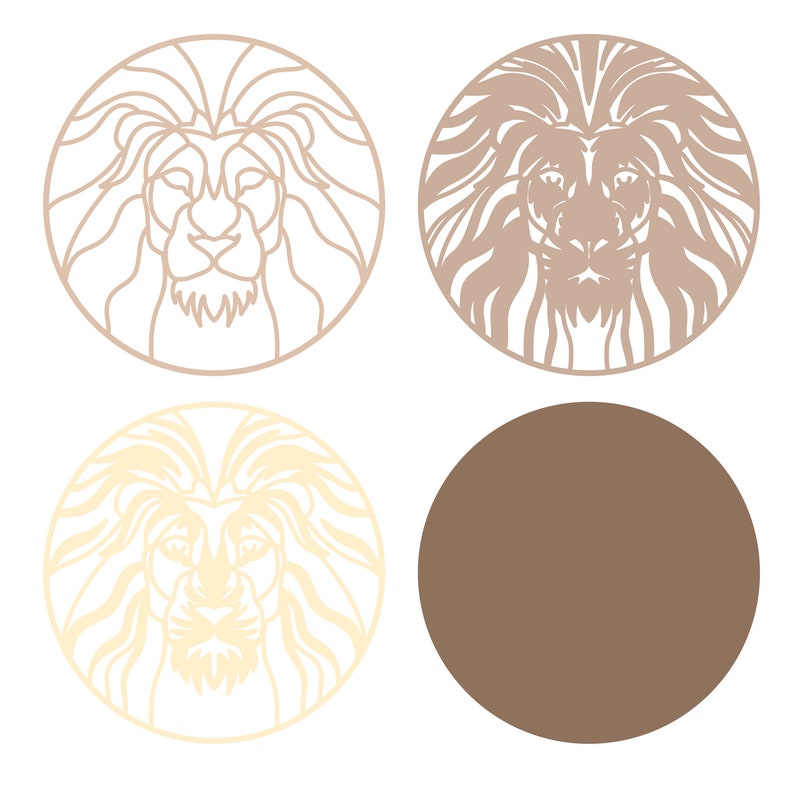 Lion Multilayer SVG/ Lion Cut File/ 3D Layer/ Plywood Cutting/ - Etsy
