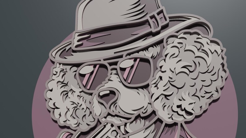Poodle Multilayer SVG. Laser Cut File. Layer Construction. Plywood ...
