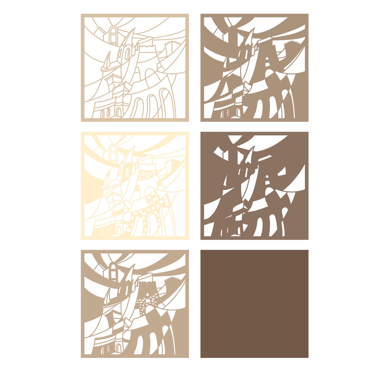 Castle Multilayer SVG/ Castle Cut File/ 3D Layer/ Plywood - Etsy