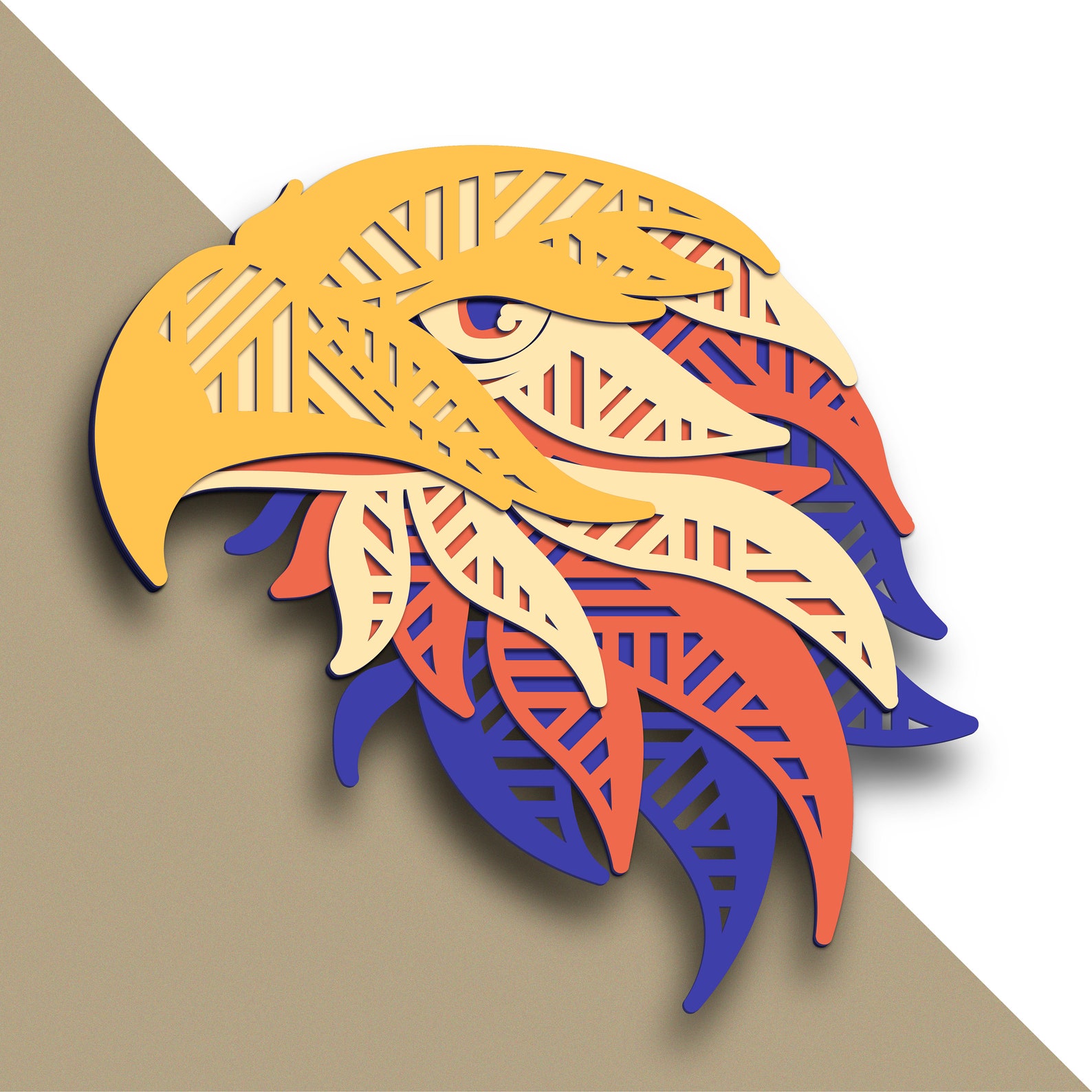 Eagle Multilayer SVG/ Eagle Cut File/ 3D Layer/ Plywood - Etsy