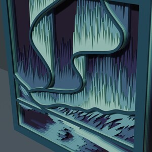 Northern Lights Multilayer SVG. Laser Cut File. Layer Construction ...