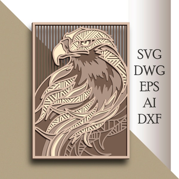 Laser Cut File Eagle Layered - Etsy