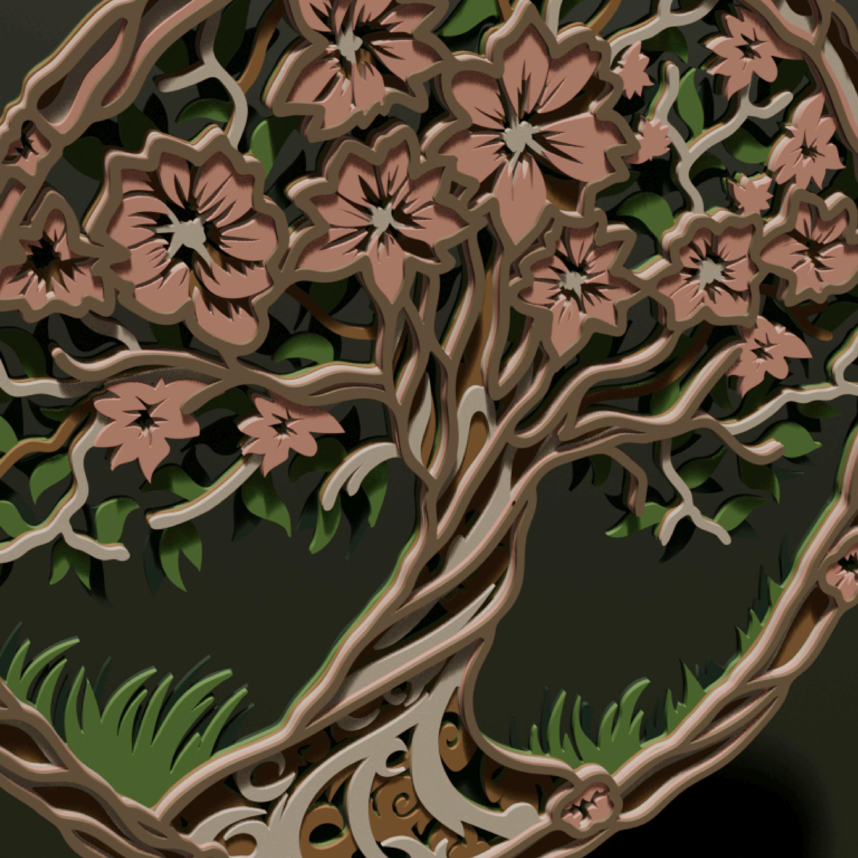 Tree of Life Multilayer SVG. Laser Cut File. Layer Construction ...