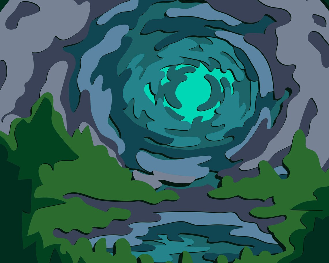 Nature Multilayer SVG/ Nature Cut File/ 3D Layer/ Plywood - Etsy