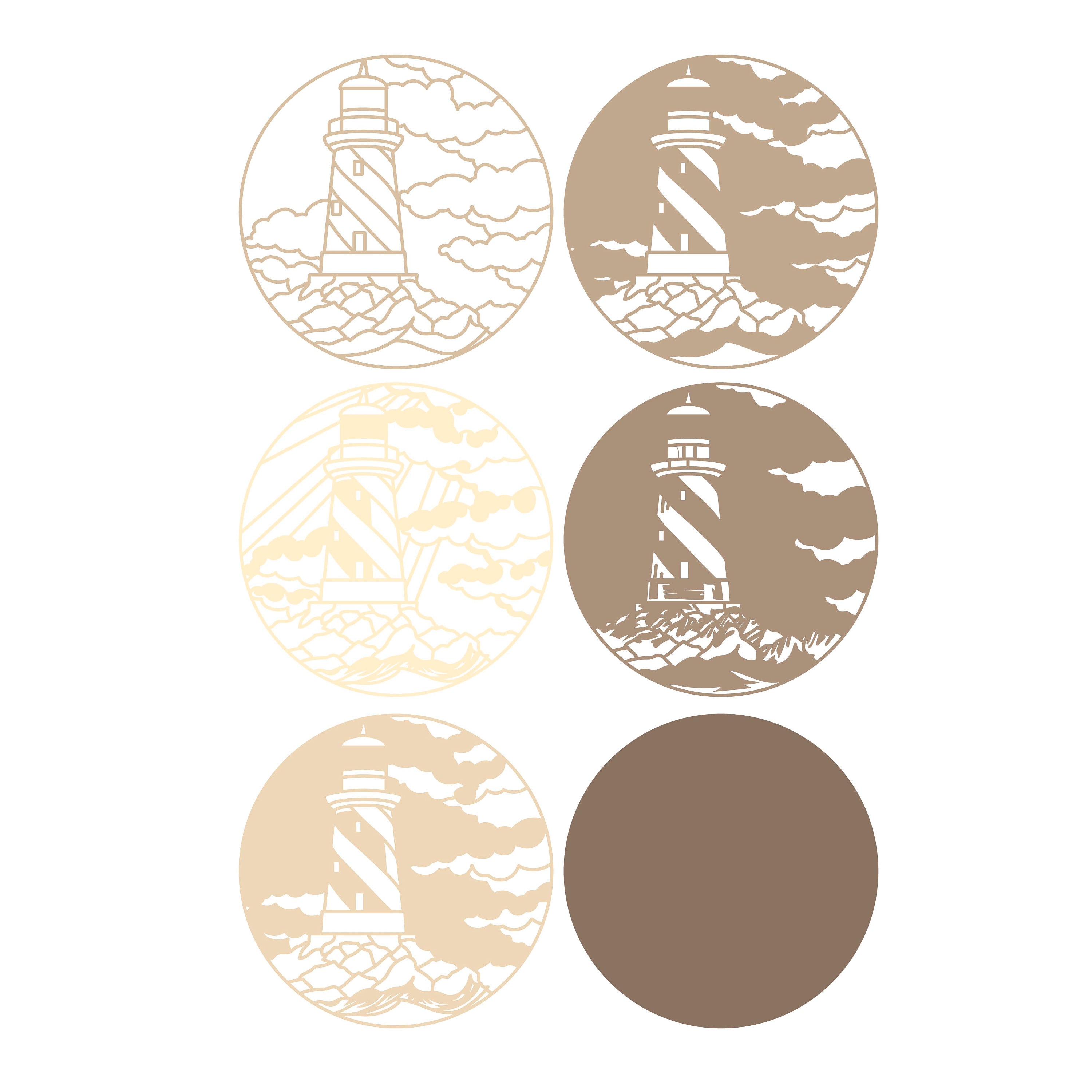 3D Lighthouse Multilayer SVG. Laser Cut File. Layer Construction ...