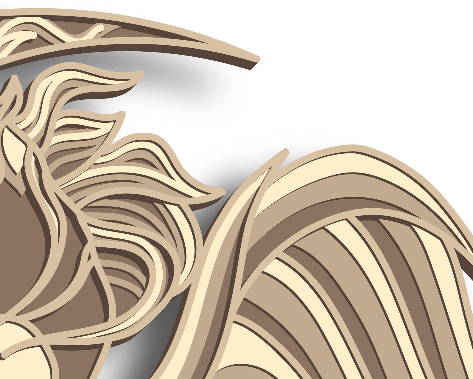 Unicorn 3D Multilayer SVG/ Unicorn Zentangle Cut File/ 3D - Etsy