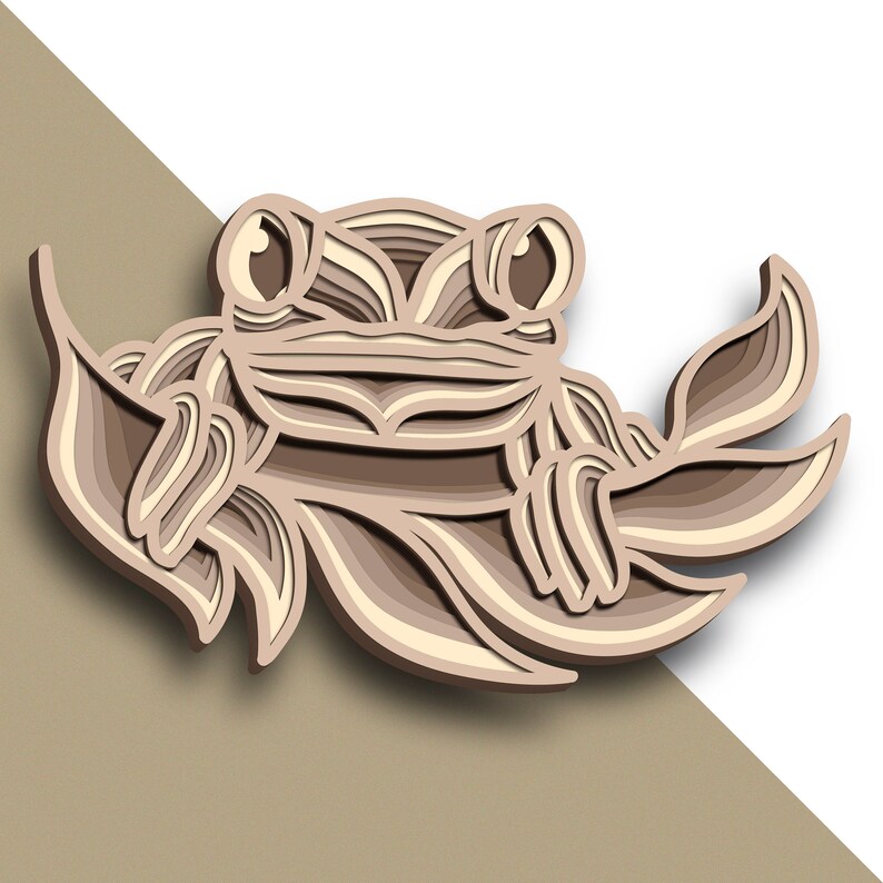 Frog Multilayer SVG/ Frog Cut File/ 3D Layer/ Plywood Cutting/ Paper ...