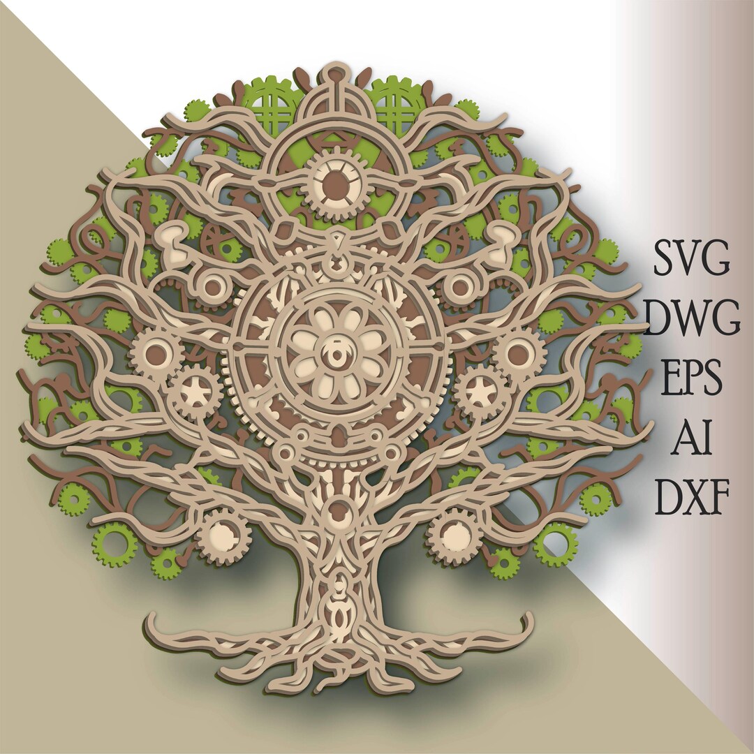 Tree of Life Multilayer SVG/ Tree of Life Cut File/ 3D Layer/ Plywood ...