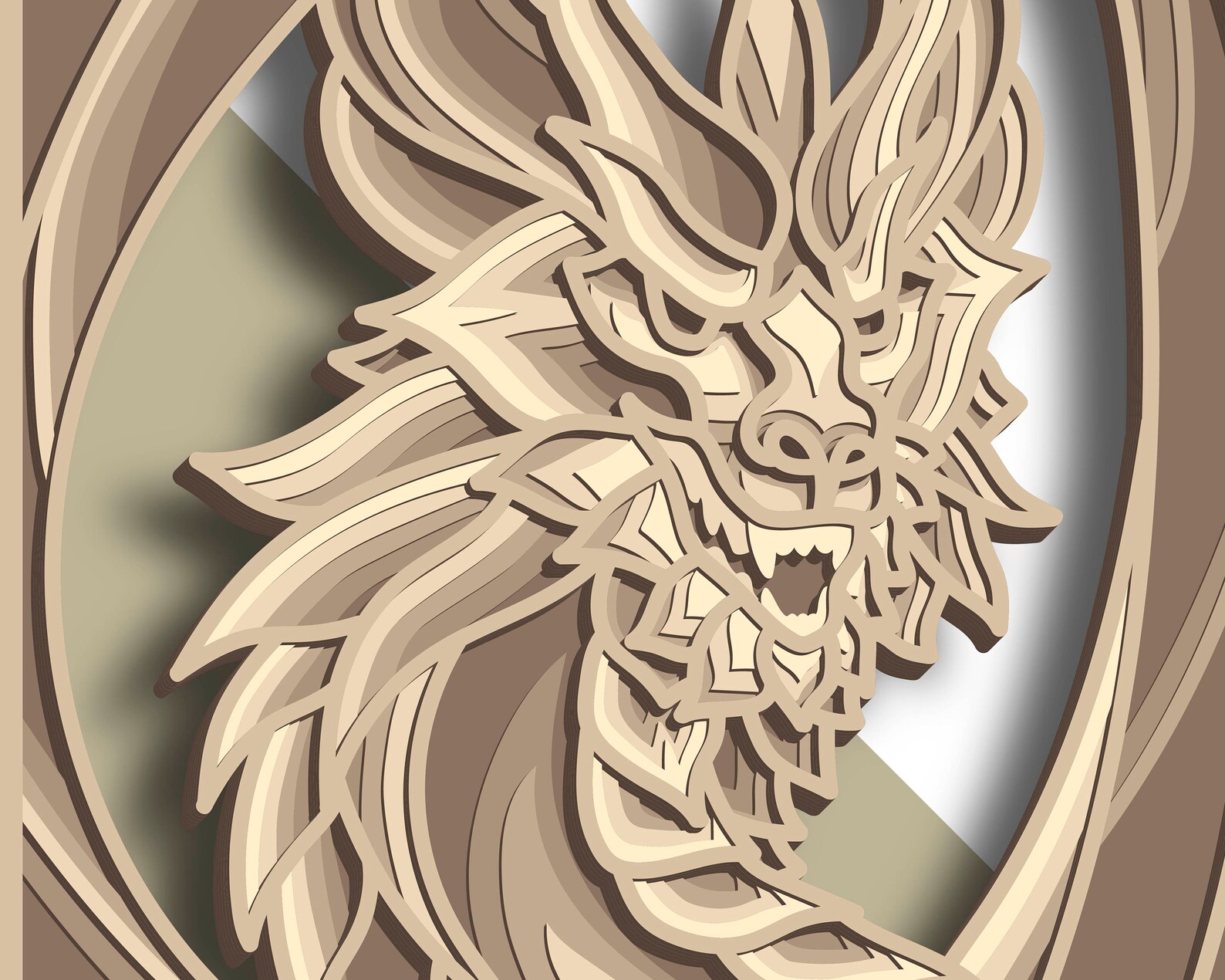 Dragon Multilayer SVG/ Dragon Cut File/ 3D Layer/ Plywood - Etsy