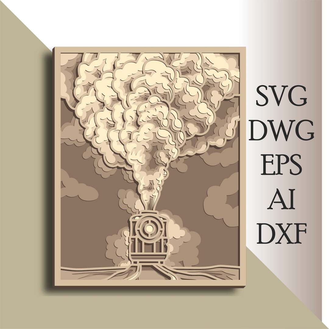 Train Multilayer SVG/ Train Cut File/ 3D Layer/ Plywood Cutting/ Paper ...