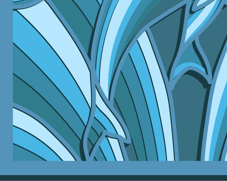 Dolphin Multilayer SVG/ Dolphin Cut File/ 3D Layer/ Plywood - Etsy