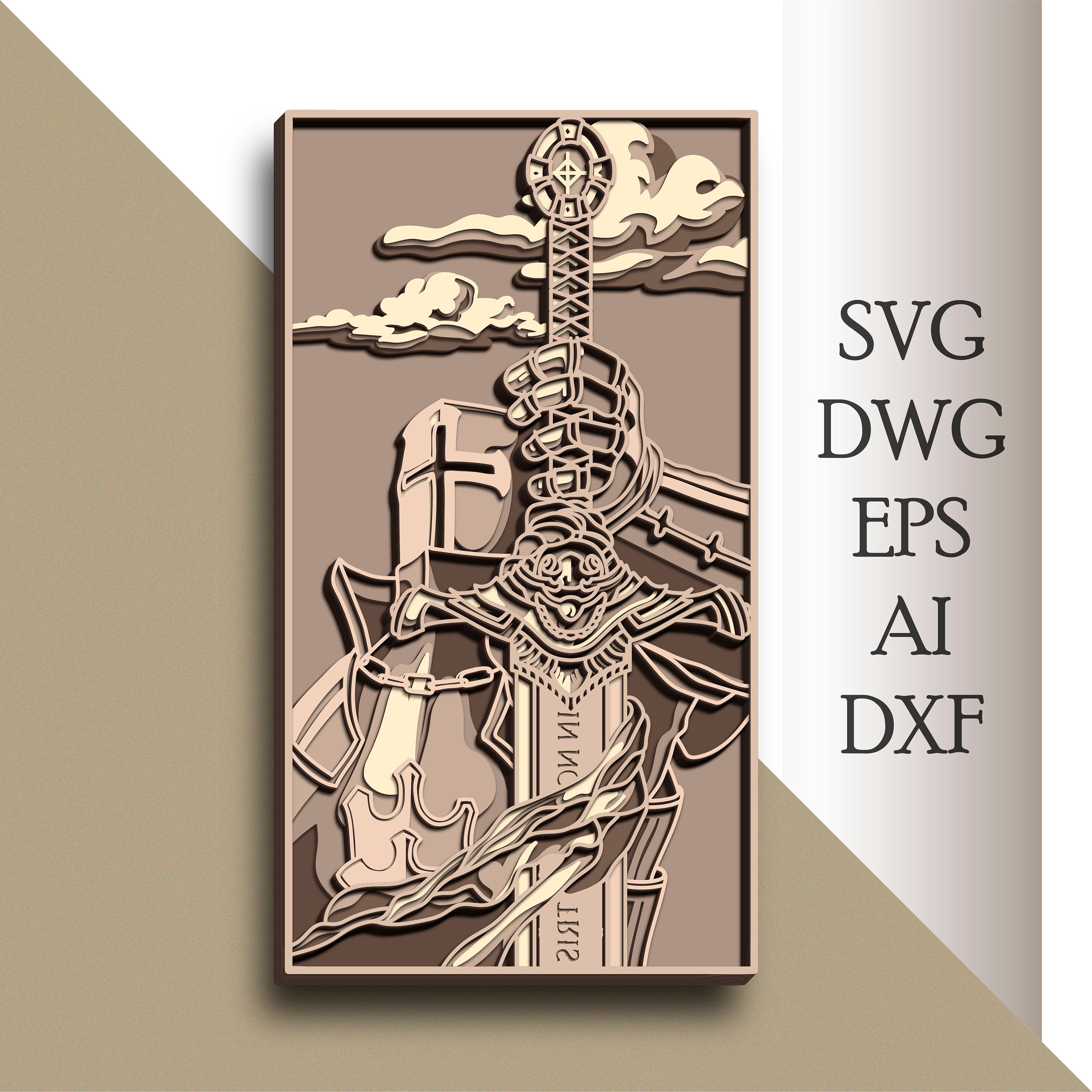 Knight Multilayer SVG/ Knight Cut File/ 3D Layer/ Plywood - Etsy UK