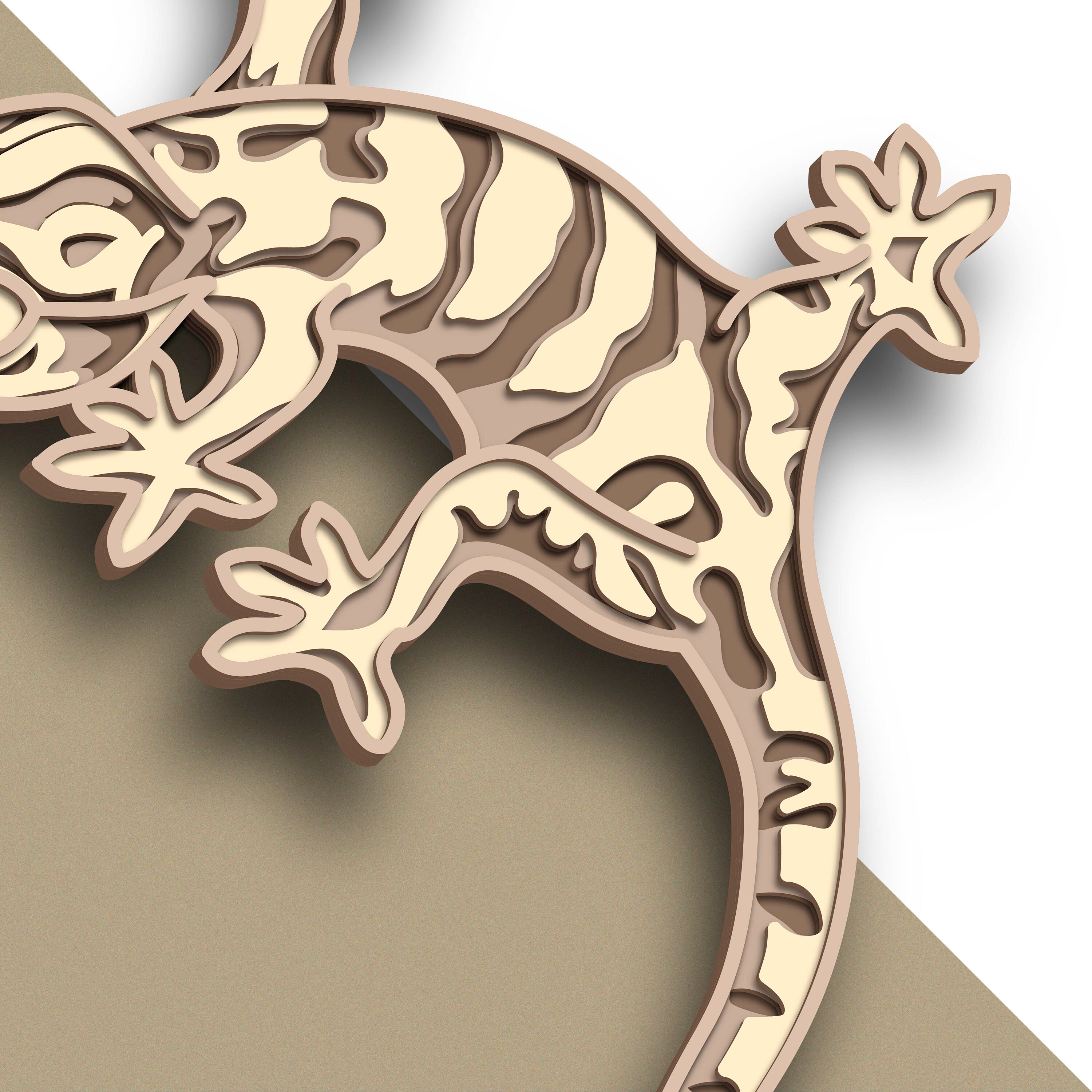 Lizard Multilayer SVG/ Lizard Cut File/ 3D Layer/ Plywood | Etsy Australia