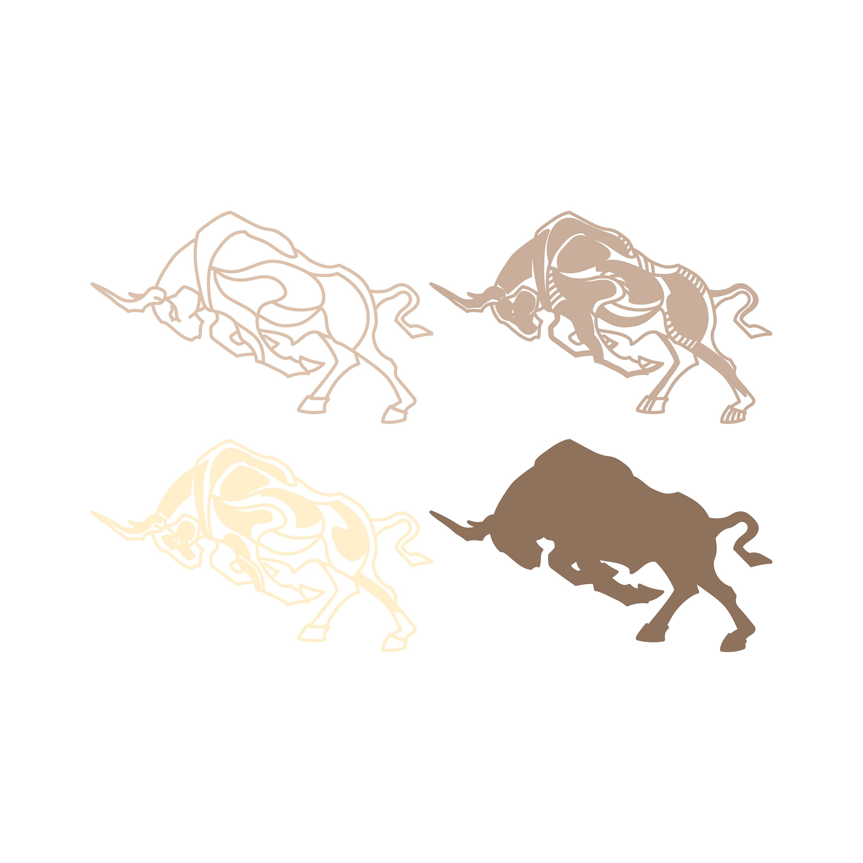 Bull Multilayer SVG/ Bull Cut File/ 3D Layer/ Plywood Cutting/ - Etsy