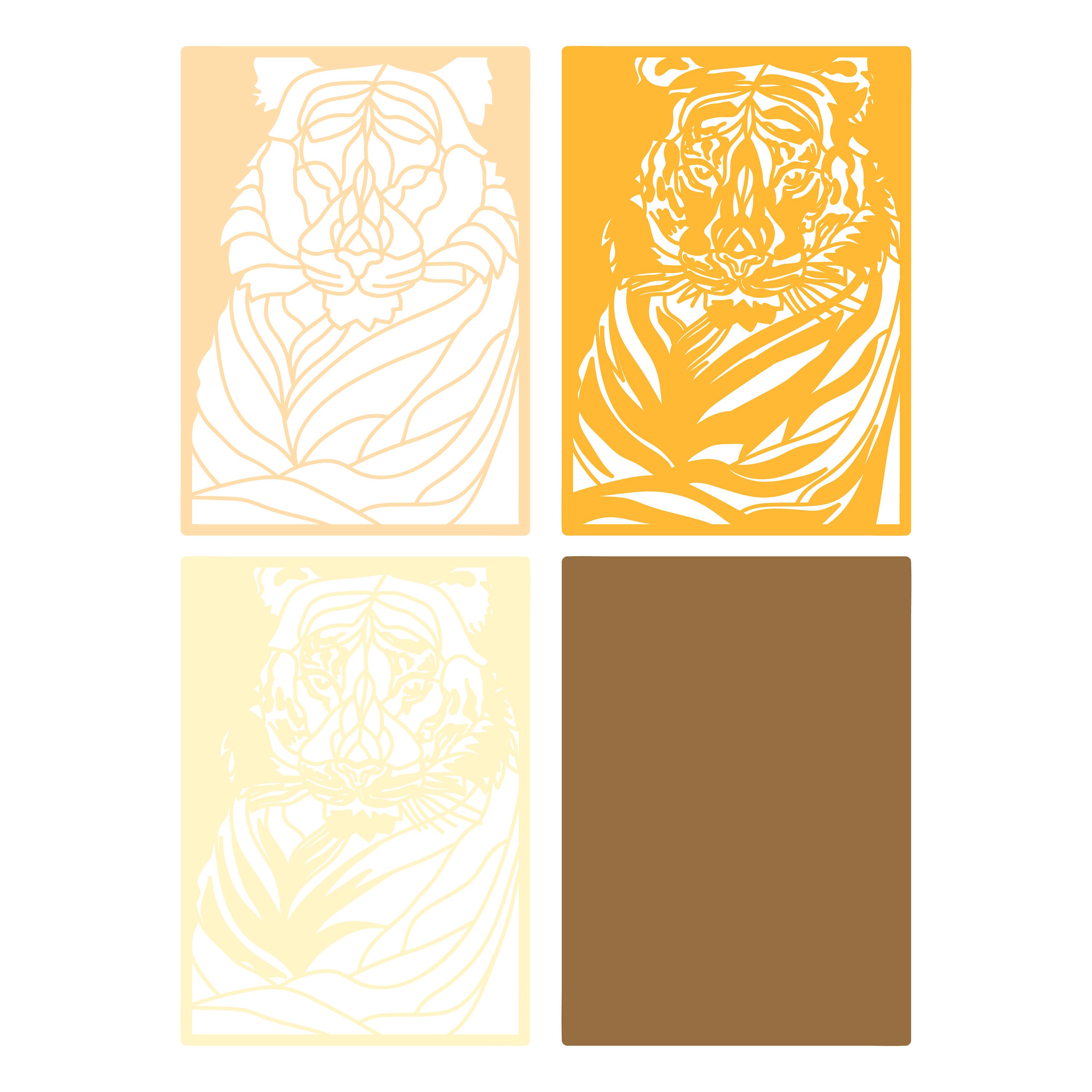 Tiger head multilayer SVG/ Tiger cut file/ 3D layer/ Plywood | Etsy