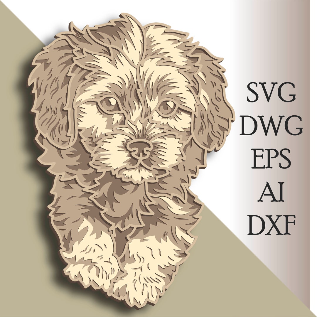 Goldendoodle Multilayer SVG. Laser Cut File. Layer Construction ...