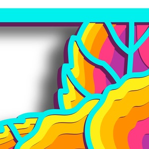 Hibiscus SVG 3D Multilayer/ Hibiscus Zentangle Cut File/ 3D Layer ...