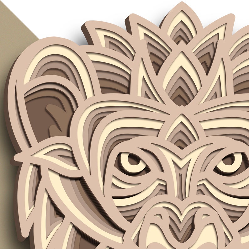 Monkey Multilayer SVG/ Monkey Cut File/ 3D Layer/ Plywood - Etsy