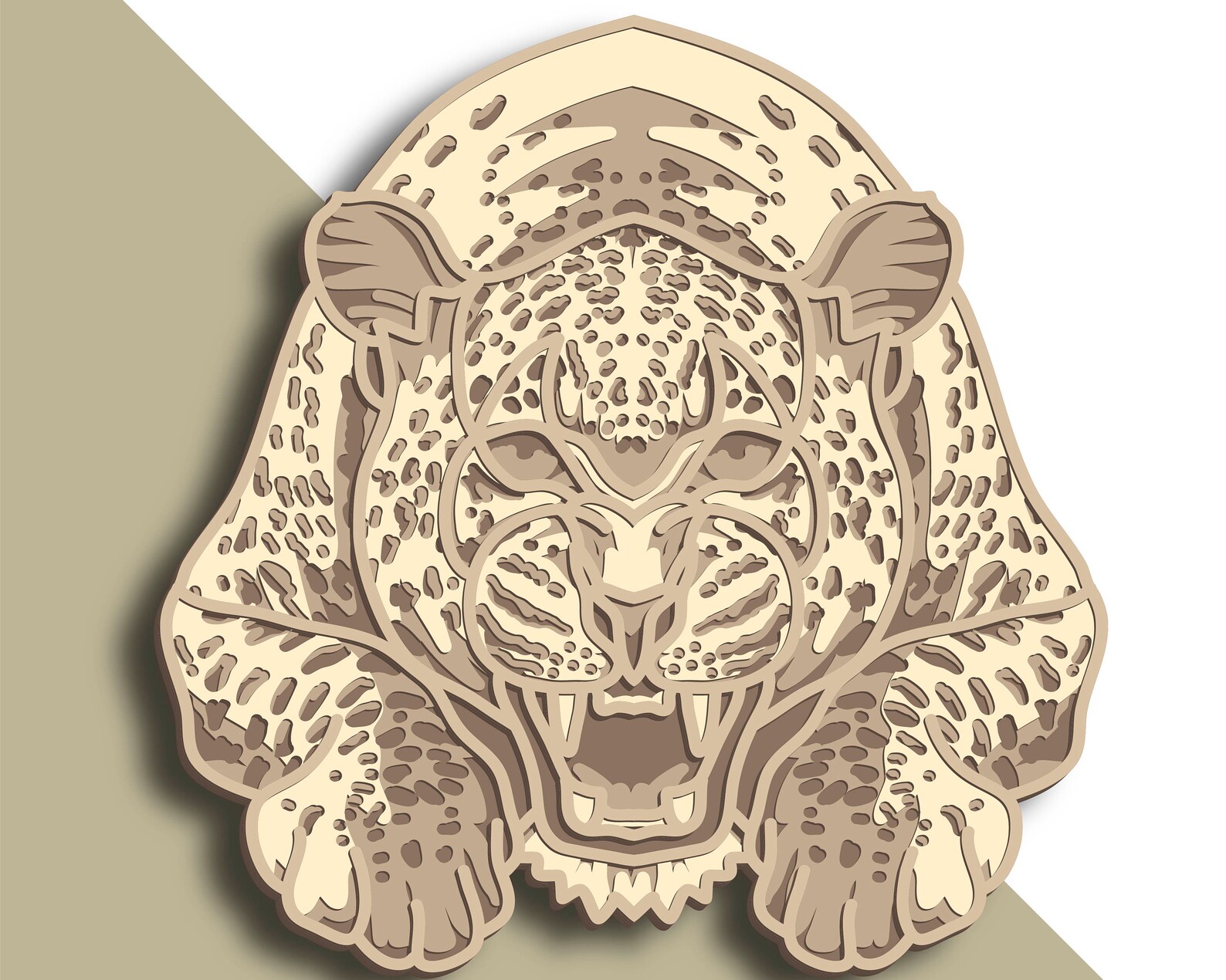 Leopard Multilayer SVG/ Leopard Cut File/ 3D Layer/ Plywood | Etsy