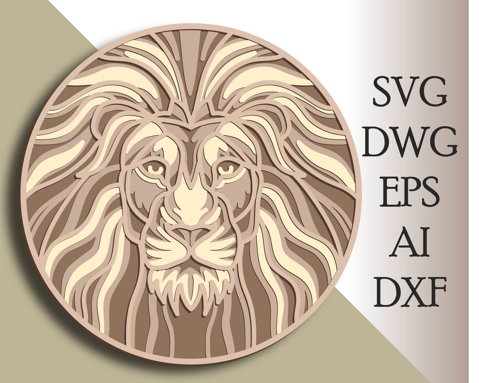 Lion Multilayer SVG/ Lion Cut File/ 3D Layer/ Plywood Cutting/ - Etsy
