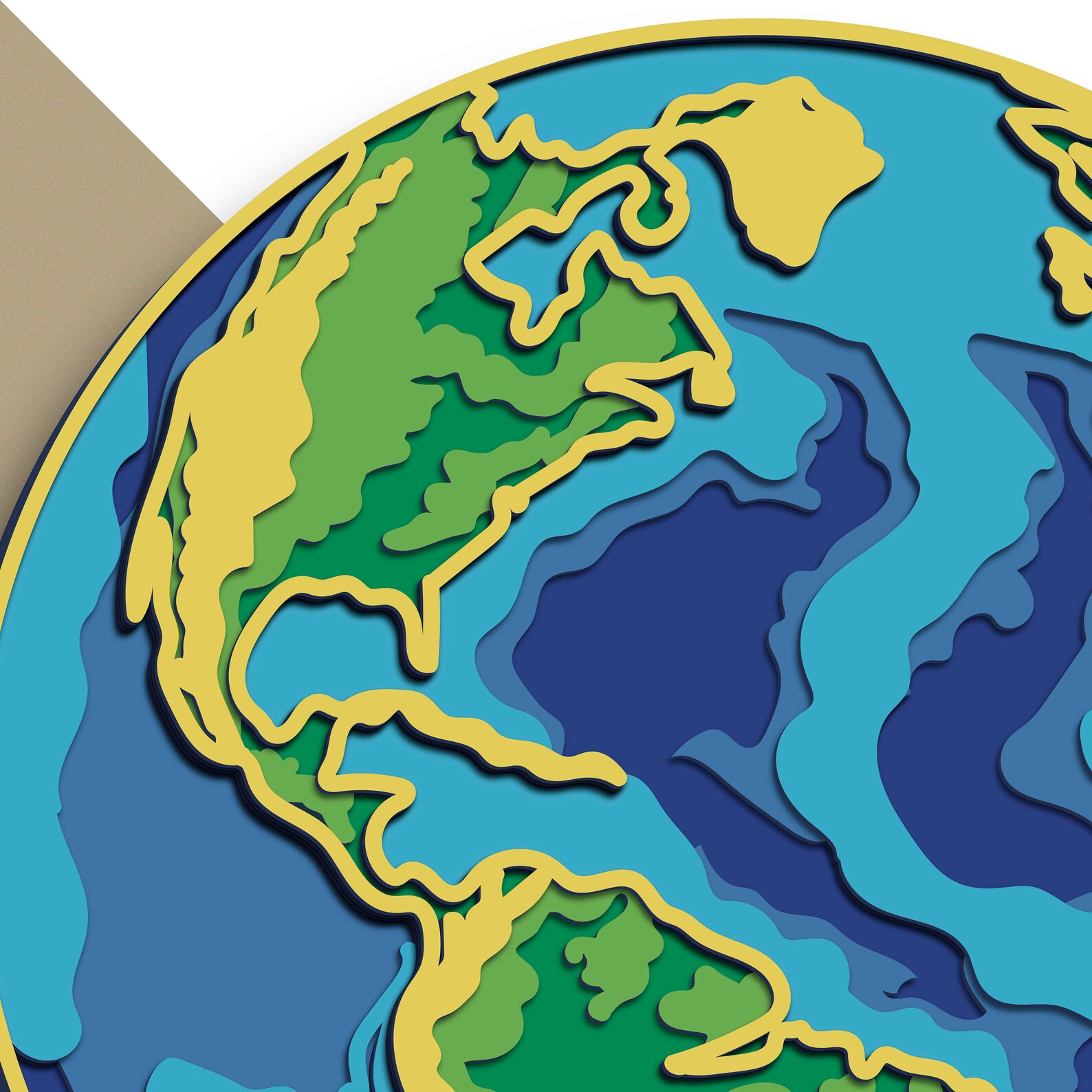 World Map Multilayer SVG/ World Map Cut File/ 3D Layer/ - Etsy UK