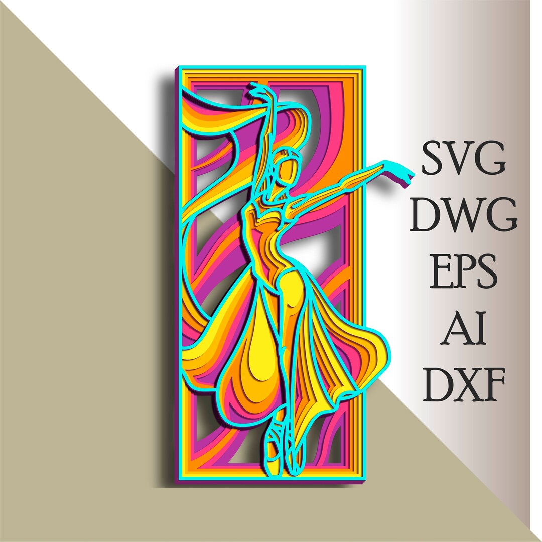 Dance Multilayer SVG/ Dance Cut File/ 3D Layer/ Plywood Cutting/ Paper ...