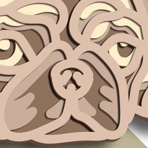 Pug Multilayer SVG/ Pug Cut File/ 3D Layer/ Plywood Cutting/ - Etsy Canada