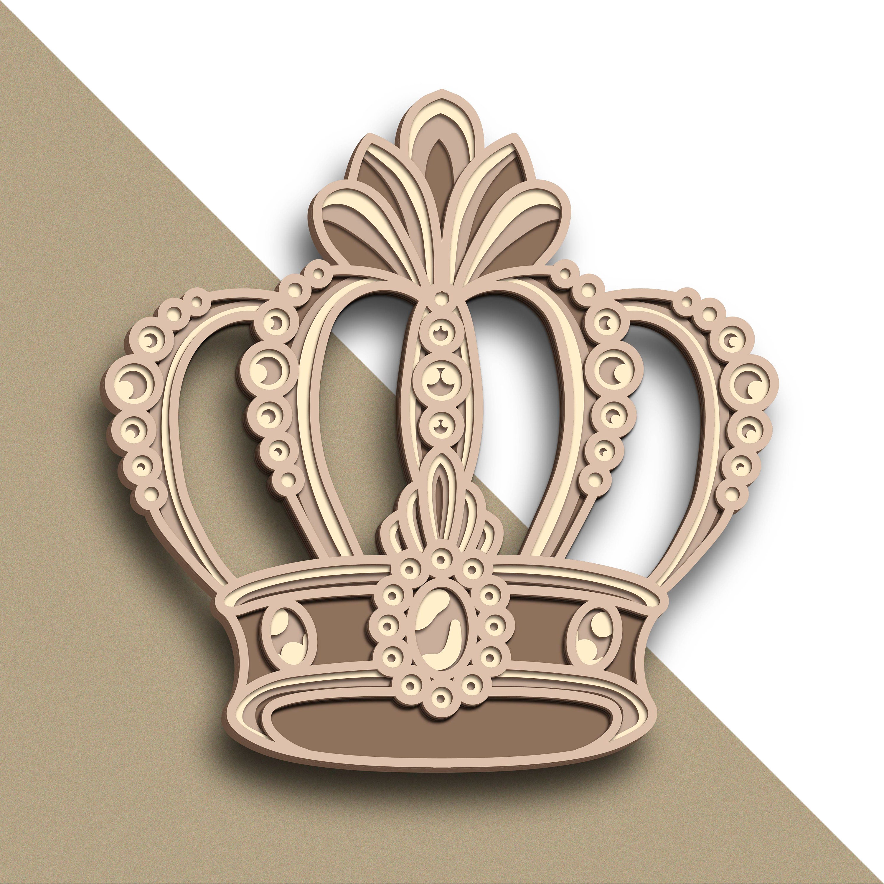 Crown Multilayer SVG/ Crown Cut File/ 3D Layer/ Plywood - Etsy UK