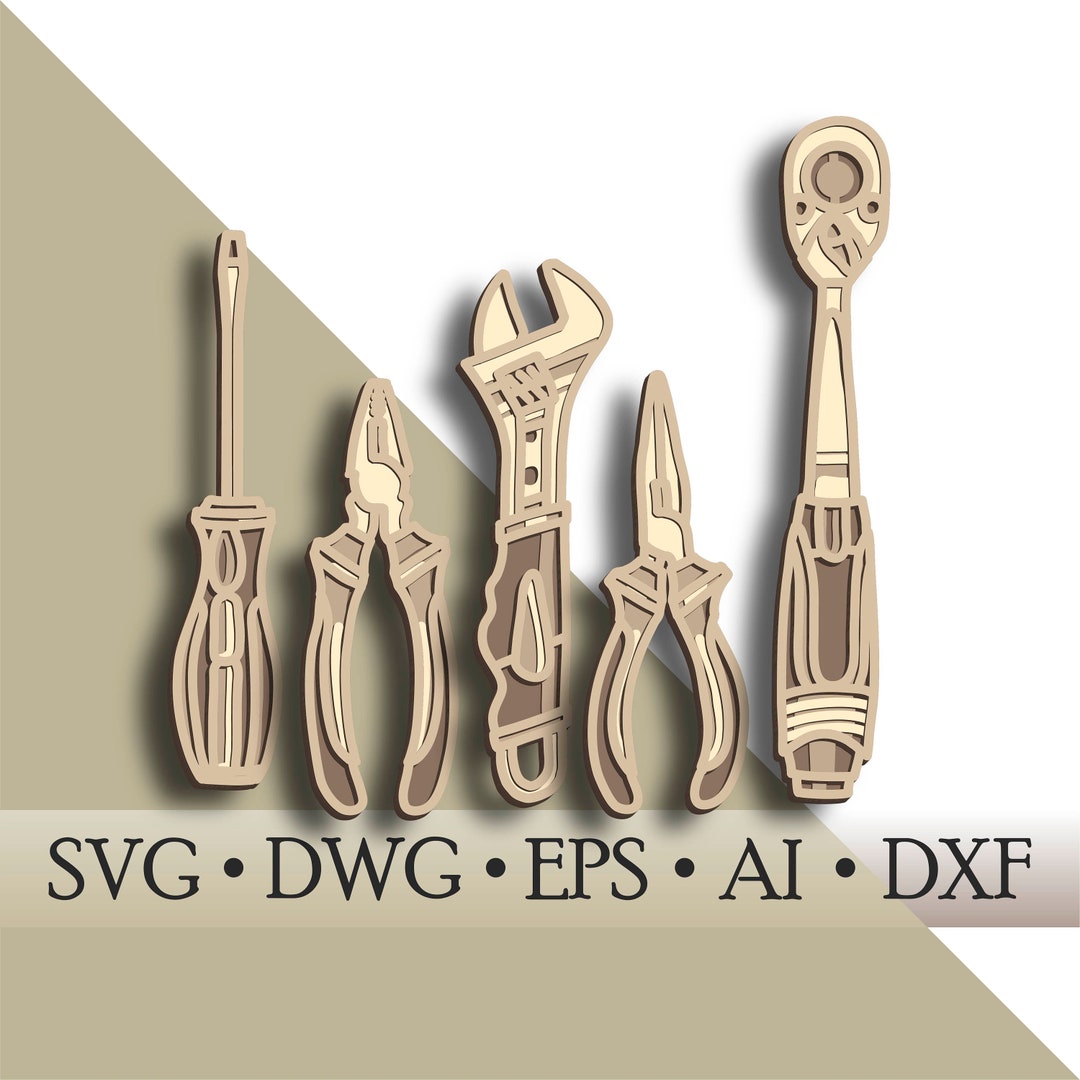 Mechanic Tools Bundle Multilayer Svg/ Mechanic Tools Bundle Cut File ...